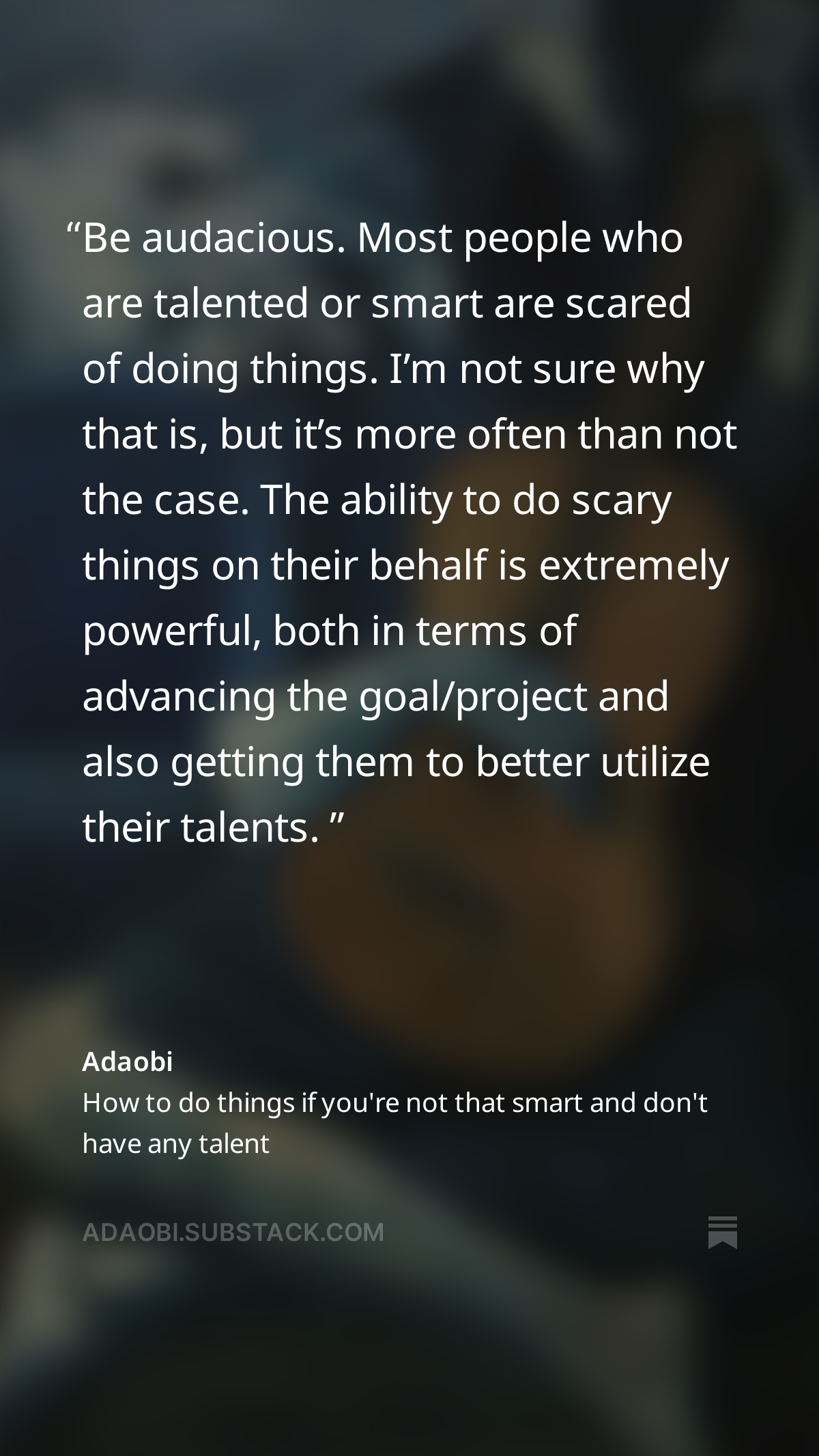 Be Audacious… – Floodlights and Goalposts